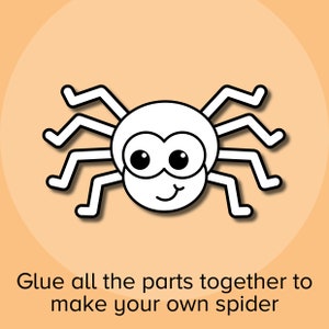 Spider Cut & Paste Craft, Halloween Build a Bug Coloring Kit, Kids ...