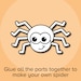 Spider Cut & Paste Craft, Halloween Build a Bug Coloring Kit, Kids ...