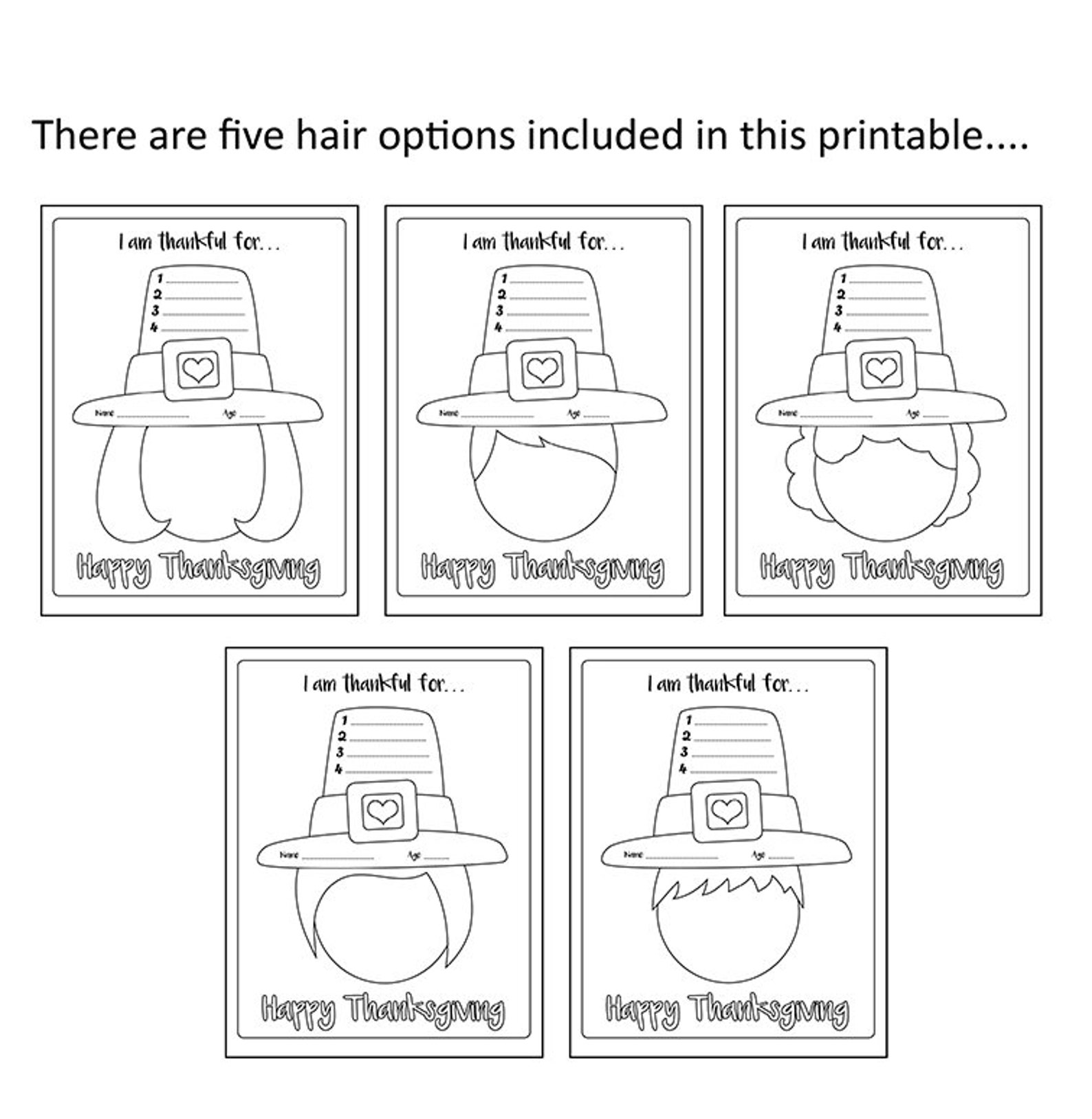 Thanksgiving Pilgrim Hat Writing Prompt, I Am Thankful for Kids ...