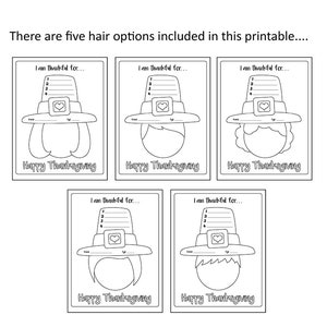 Thanksgiving Pilgrim Hat Writing Prompt, I Am Thankful for Kids ...