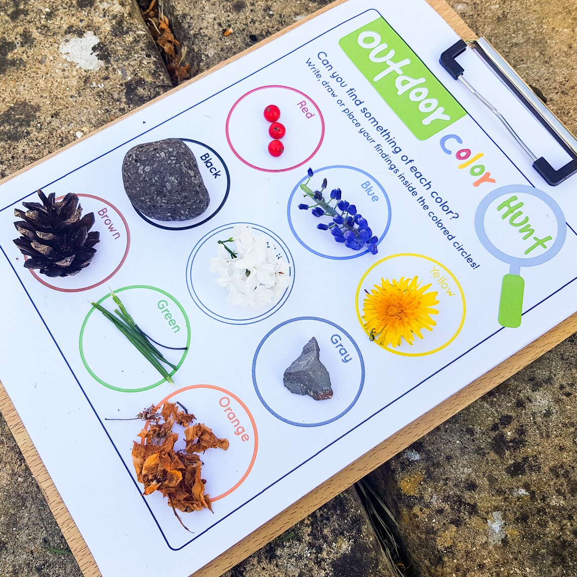 Color Scavenger Hunt Challenge, Kids Colour Treasure Trail Game ...