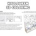 Halloween 3D Coloring Scene Craft, Kids Color and Build Freestanding ...