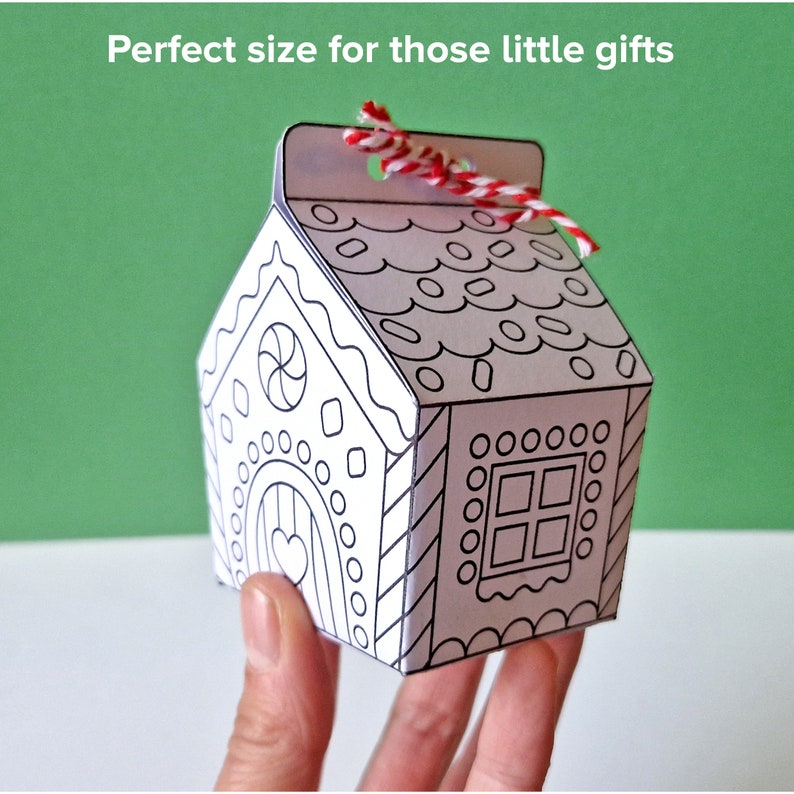 Christmas Gift Box Craft, Mini Gingerbread House Present Wrapping, Xmas ...