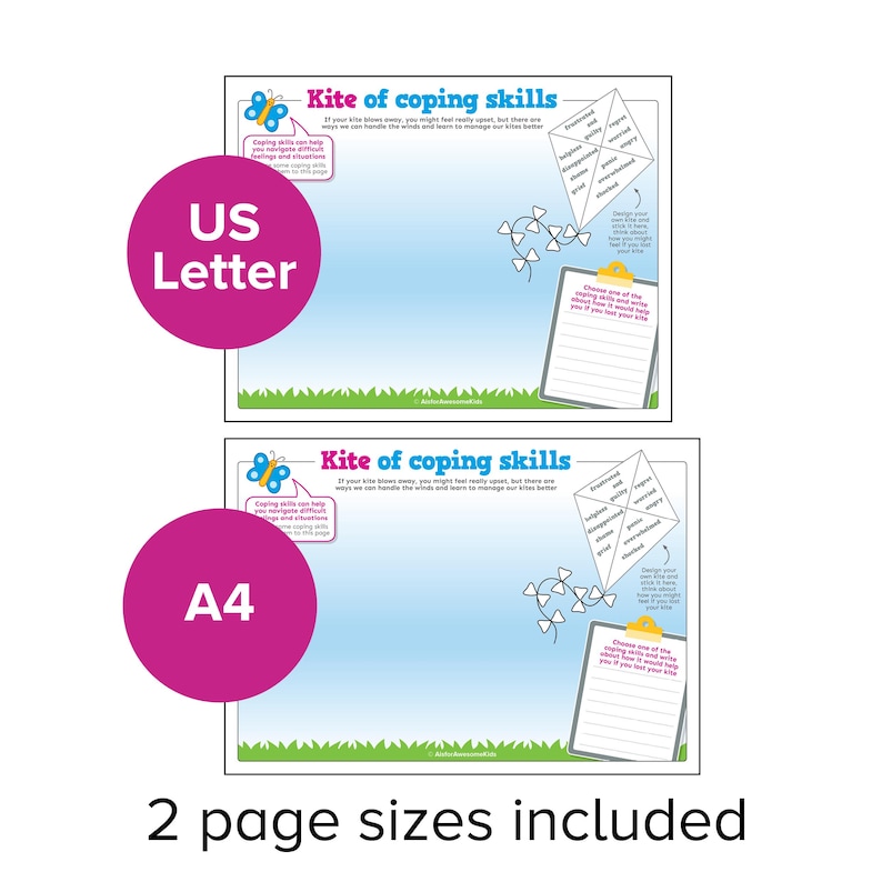 Coping Skills Worksheet, Childrens Mental Health Cut & Paste Activity ...