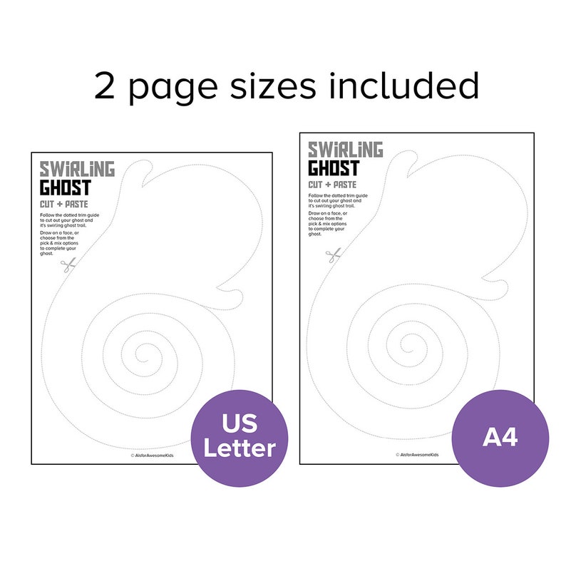 Spinning Ghost Cut & Paste Crafts Halloween Party Decoration - Etsy