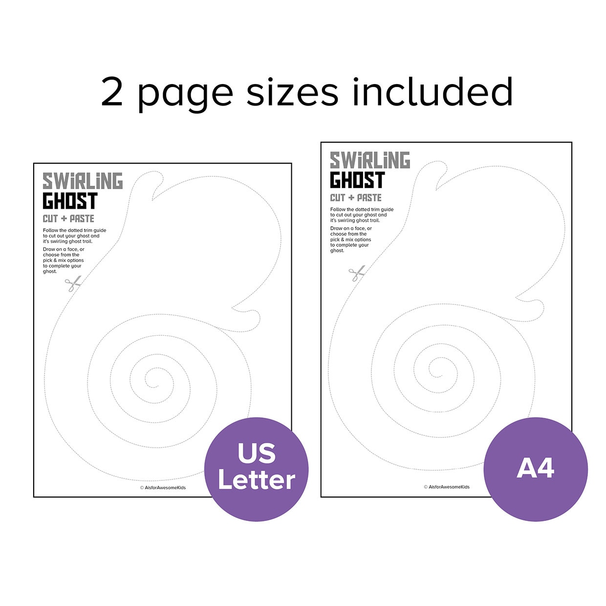 Spinning Ghost Cut & Paste Crafts, Halloween Party Decoration Kit ...