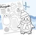 Penguin Cut & Paste Craft, Christmas Color and Build Kit, Paper Doll ...