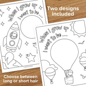 When I Grow up Worksheet, My Dream Job Drawing Prompt Poster, Childrens ...