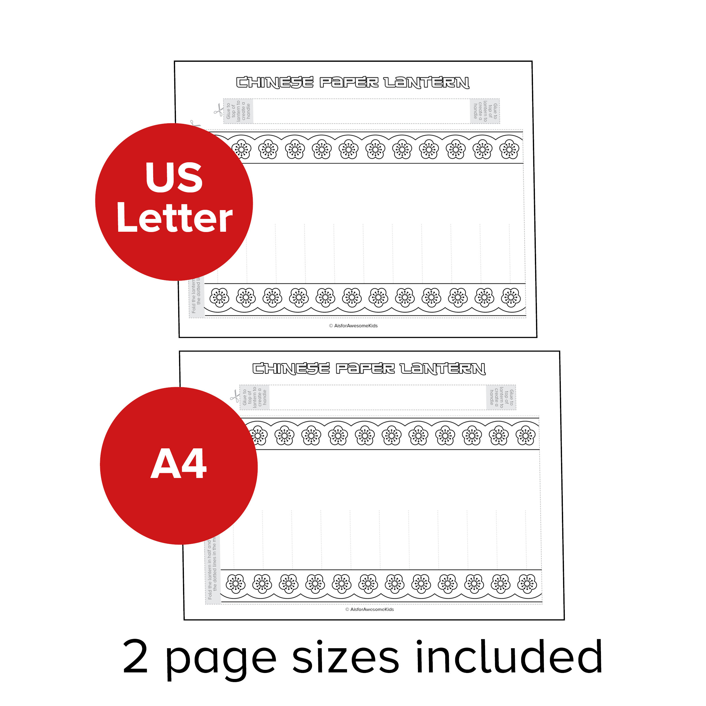 Chinese New Year Paper Lantern Craft, Lunar Spring Festival of Light ...