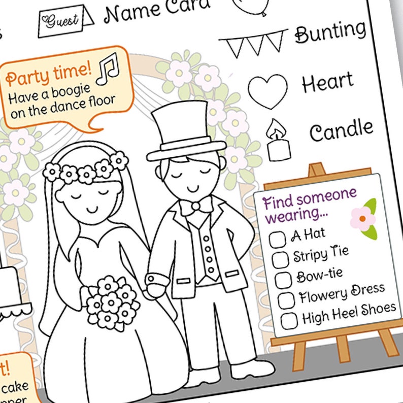 Wedding Scavenger Hunt Marriage Treasure Hunt Kids Bride & - Etsy