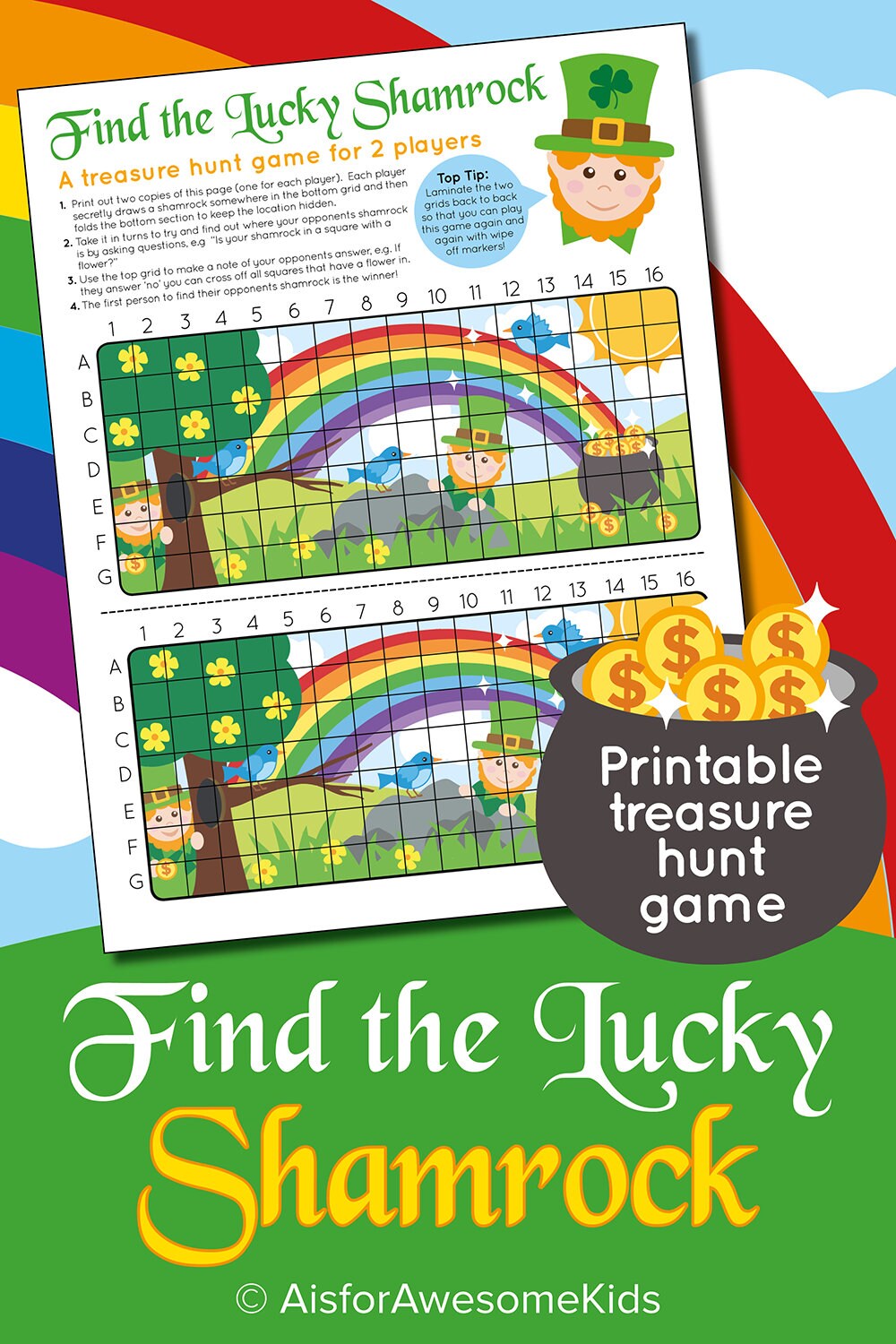 St Patrick's Day Treasure Hunt Game Find the Lucky - Etsy