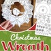 Christmas Wreath Cut & Paste Craft, DIY Xmas Decoration Color and Build ...