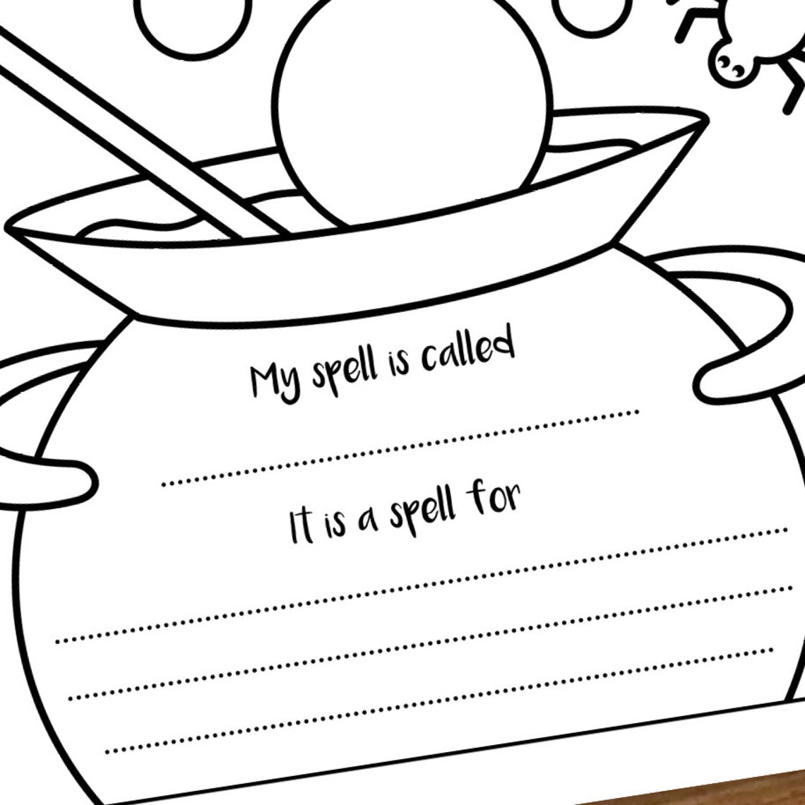 My Witch's Spell Halloween Drawing Prompt Activity, Kids Wizard Writing ...