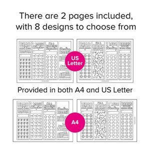 Reading Tracker Bookmarks, Children's Book Challenge Worksheet, Kids ...