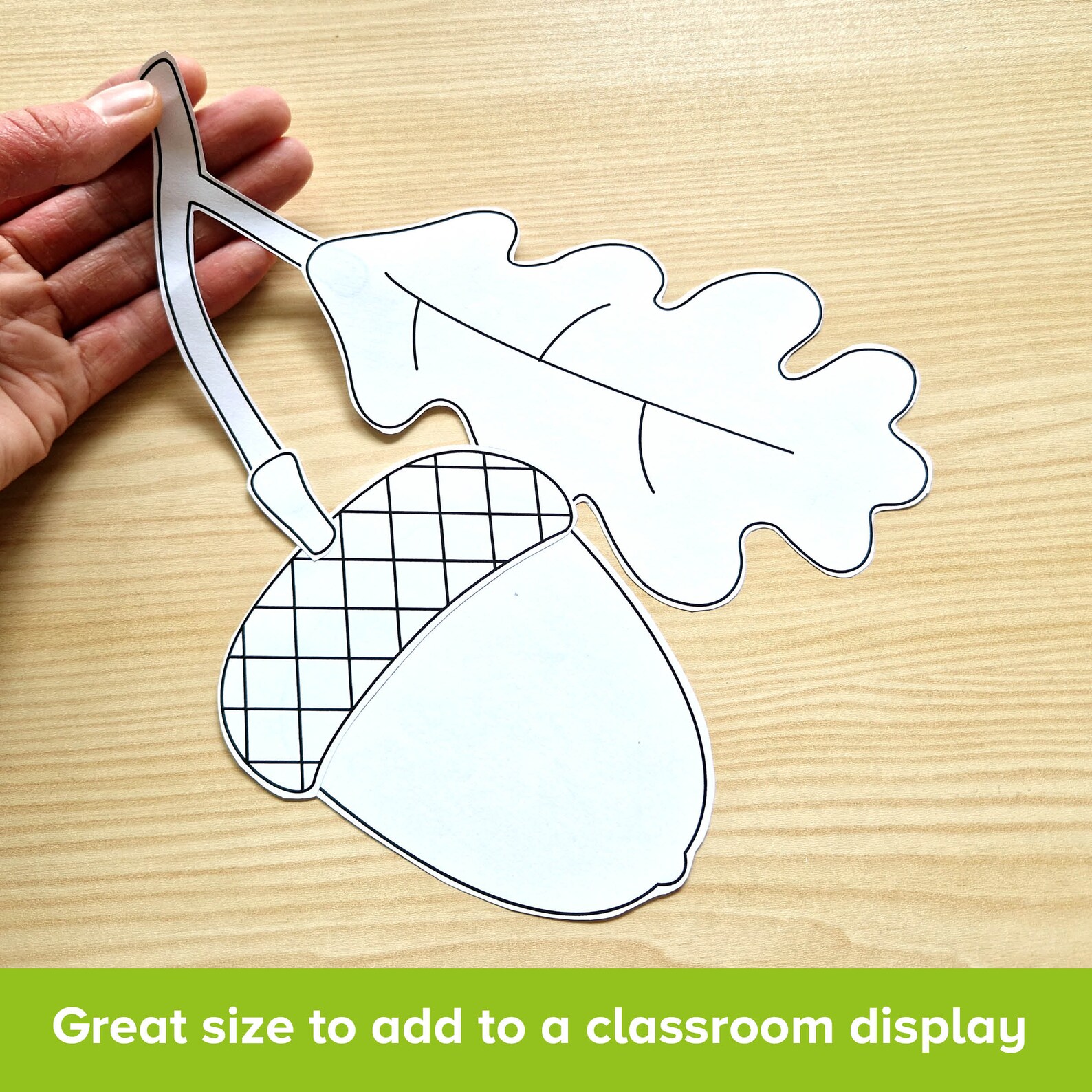 Build an Acorn Cut & Paste Craft, Autumn Fall Coloring Activity Page ...