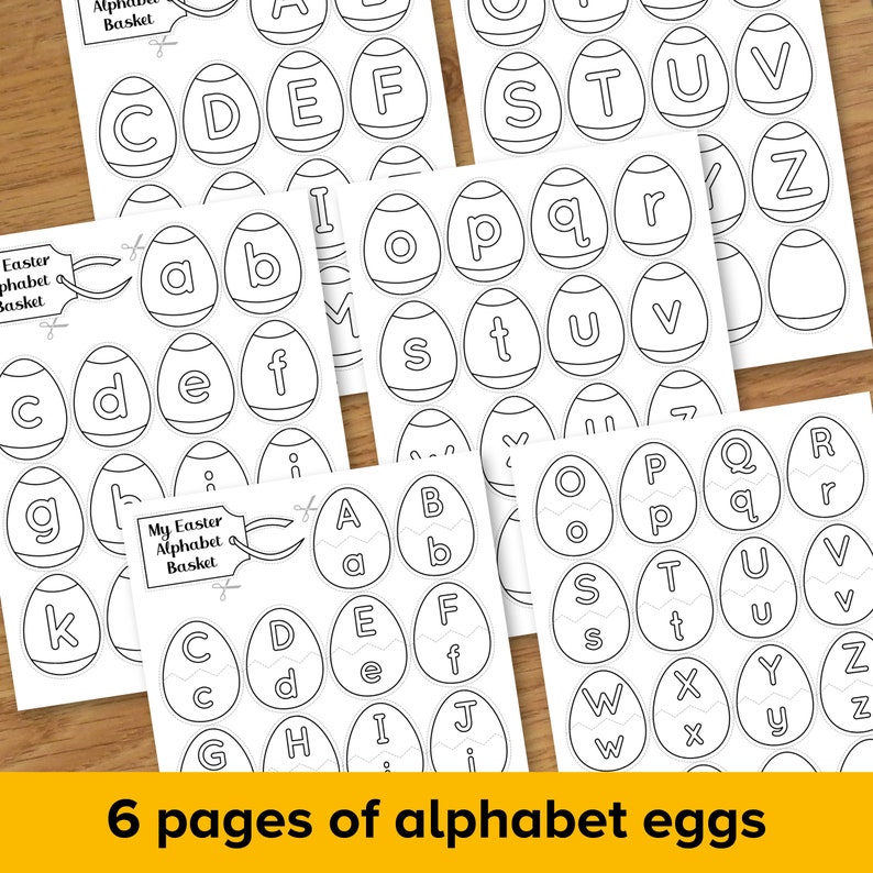 Easter Egg Basket Craft Printable, 18 Page Educational Cut-out & Color ...