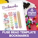 Bookmarks Fuse Bead Template, Teacher Gift Cute Craft, School Friend ...