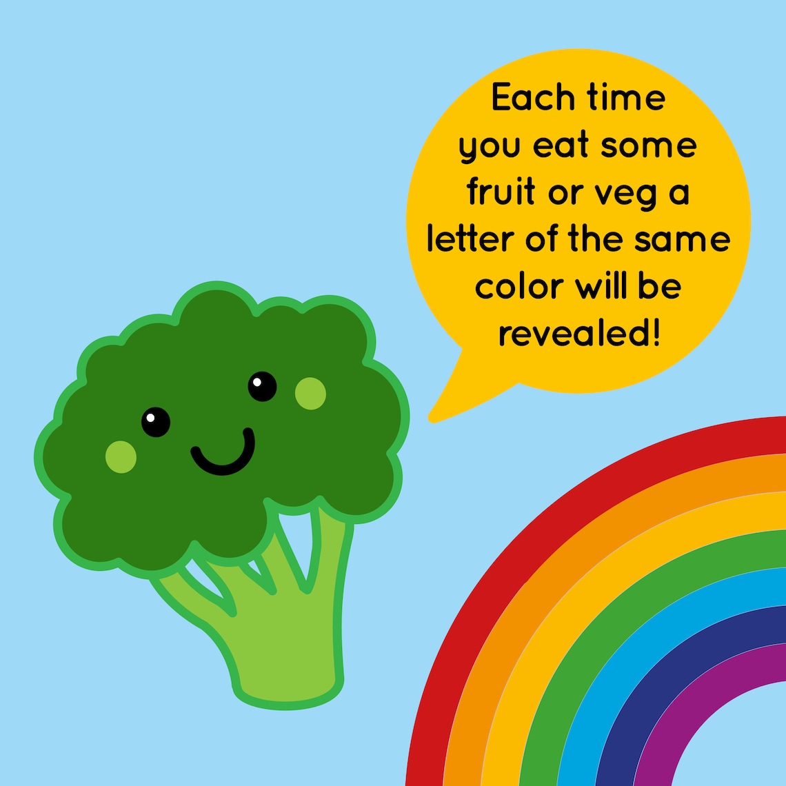 Eat the Rainbow Childrens Healthy Eating Reward Chart, Kids Jokes Track ...