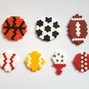 Sports Balls Fuse Bead Template, Football Soccer Basketball Baseball ...