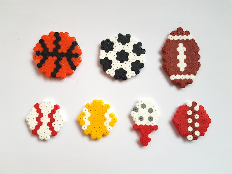 Sports Balls Fuse Bead Template, Football Soccer Basketball Baseball ...
