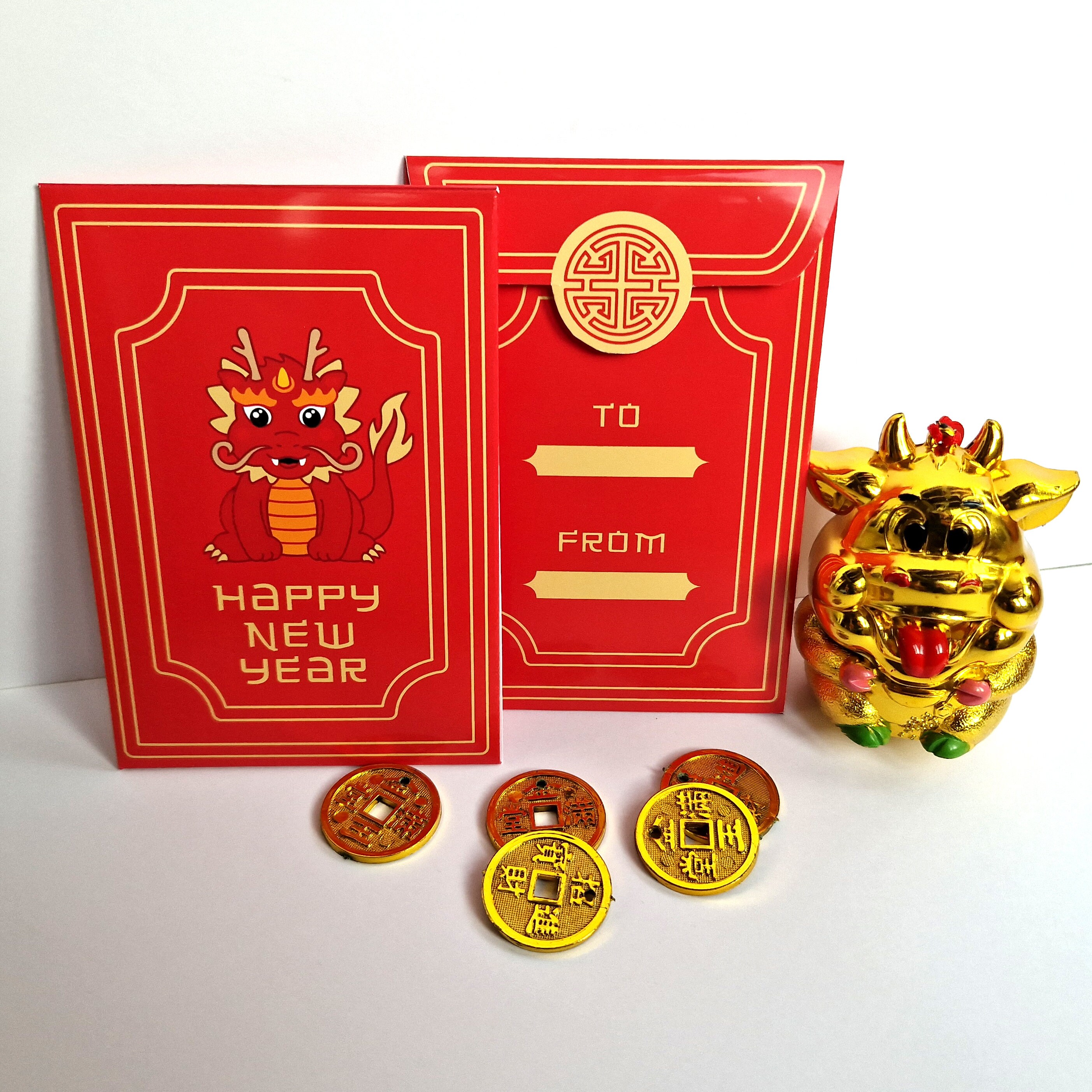 Chinese Red Envelope Craft Printable, Hóngbāo Lucky Money Lunar New ...