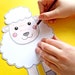 Lamb Cut & Paste Craft Printable, Build a Sheep Coloring, Spring Baby ...