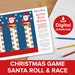Roll & Race Santa Christmas Dice Game, Kids Xmas Math Coloring Activity ...