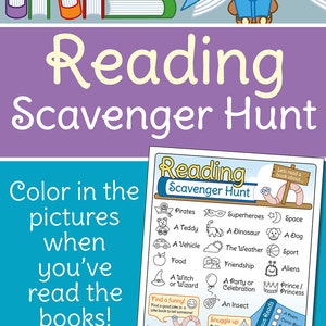 Reading Challenge Scavenger Hunt, Childrens World Book Day Worksheet ...