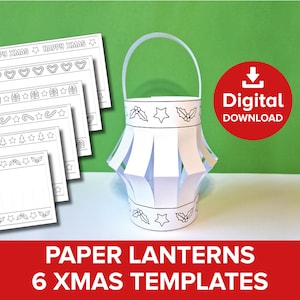 Christmas Paper Lantern Craft, Holiday Decoration Lamp Kit, Xmas ...