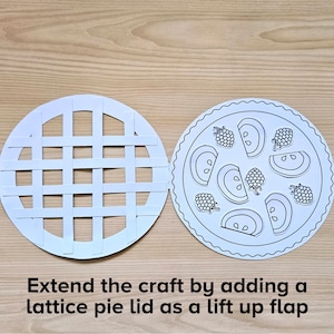 Build an Apple Pie Cut & Paste Craft, Fall Dessert Coloring Page ...