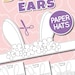 Bunny Paper Crowns Printable, Easter Rabbit Ears Hat Coloring Craft ...