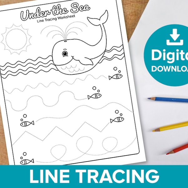 Printable Worksheet Under the Sea - Etsy