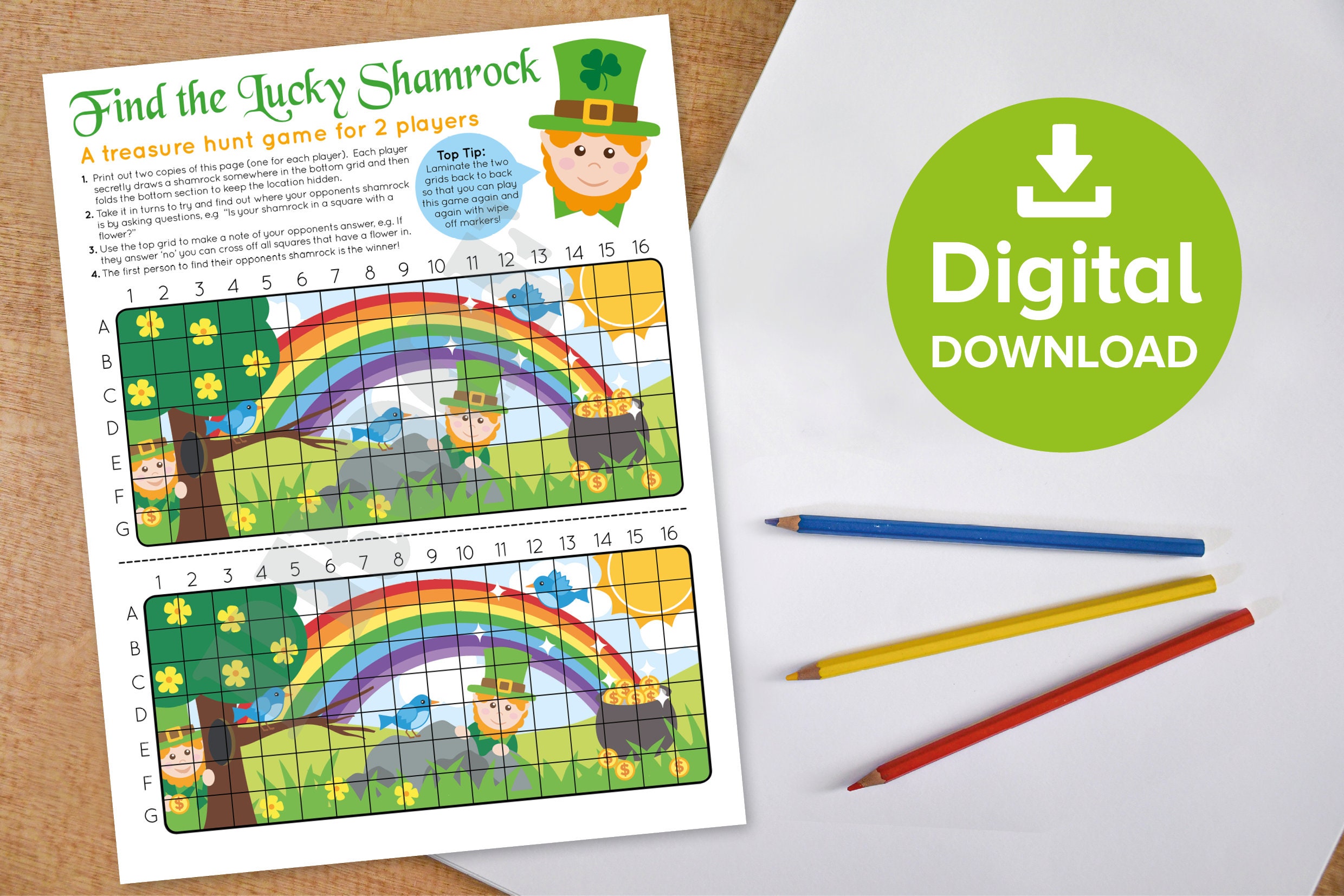 St Patrick's Day Treasure Hunt Game Find the Lucky - Etsy