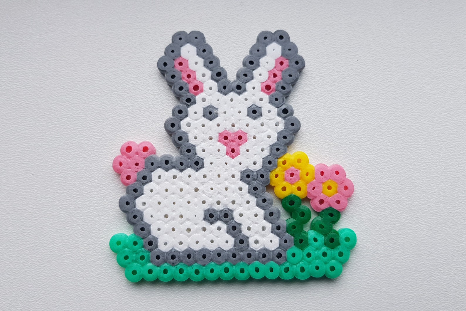 Cute Bunny Fuse Bead Templates, Hama Perler Nabbi Beads Craft Template ...