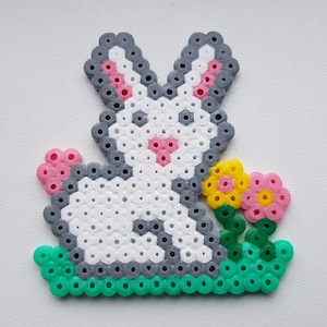 Cute Bunny Fuse Bead Templates, Hama Perler Nabbi Beads Craft Template ...
