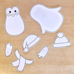Penguin Cut & Paste Craft, Christmas Color and Build Kit, Paper Doll ...