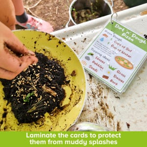 Mud Kitchen Recipe Cards, Kids Outdoor Nature Cooking Role Play Pack ...