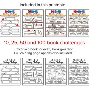 Reading Activity Pack Bundle, Childrens Book Challenge Worksheets, Kids ...