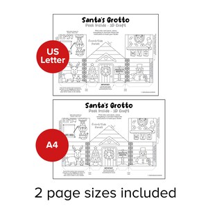 Santa's Grotto 3D Craft Project, Secret Room Paper Dolls House, Father ...