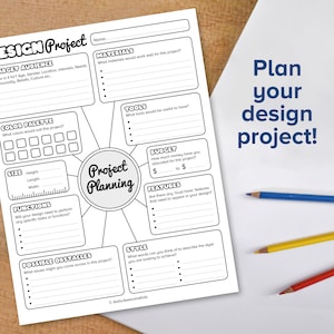 Design Project Planning Worksheets, Kids STEM 3D Craft Art Planner ...