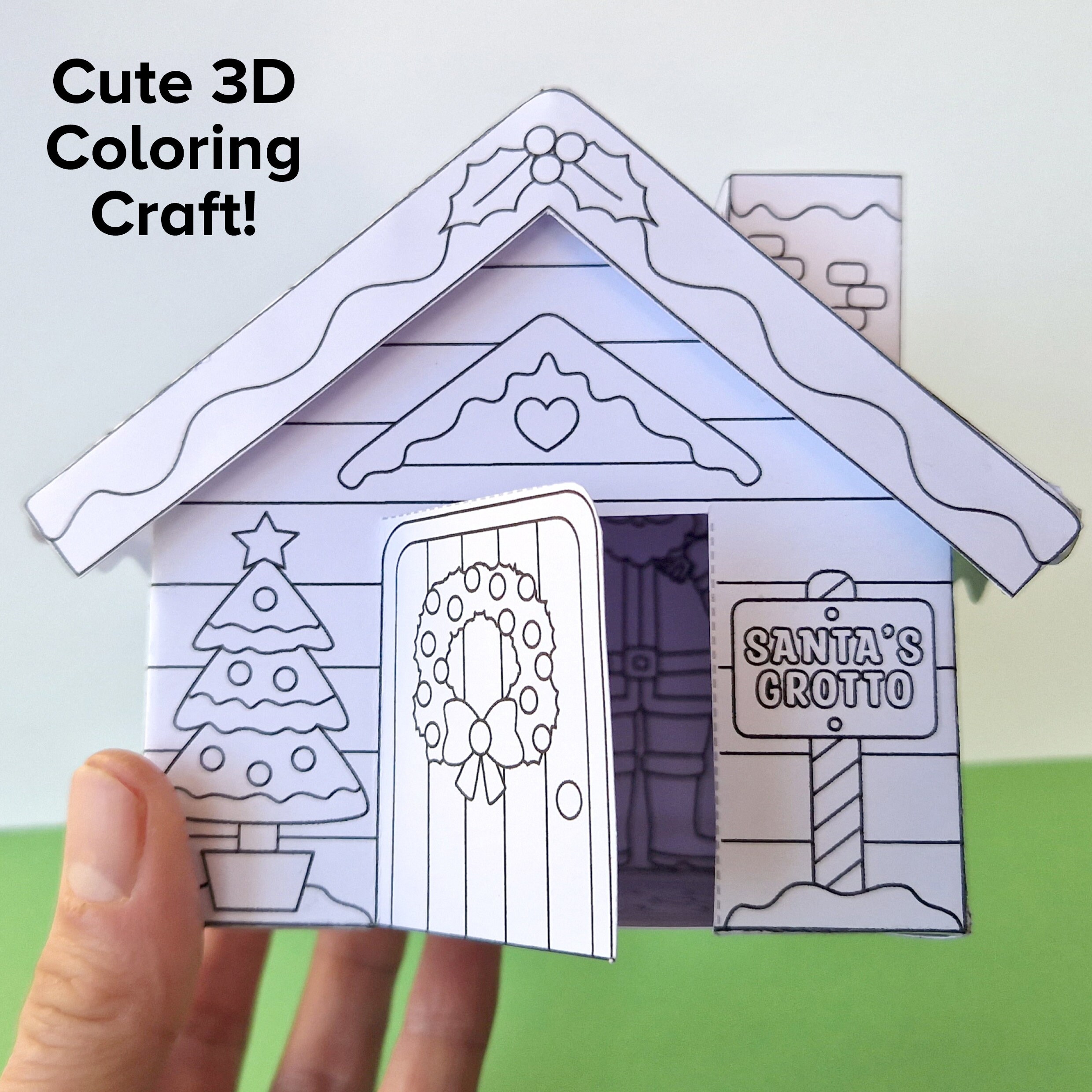 Santa's Grotto 3D Craft Project, Secret Room Paper Dolls House, Father ...