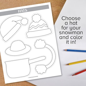 Build a Snowman Craft Printables, Christmas Cut and Paste Winter ...