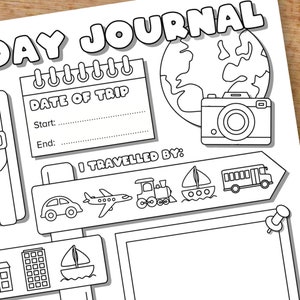 Travel Journal for Kids, Summer Vacation Diary Log, Family Holiday ...
