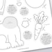 Bunny Cut & Paste Craft Printable, Build a Easter Rabbit Coloring ...