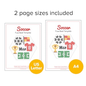 Soccer Football Fuse Bead Template, World Cup Ball Game Sport Pattern ...