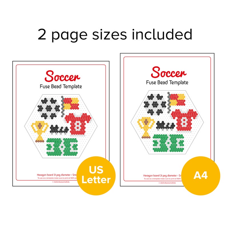 Soccer Football Fuse Bead Template World Cup Ball Game Sport - Etsy