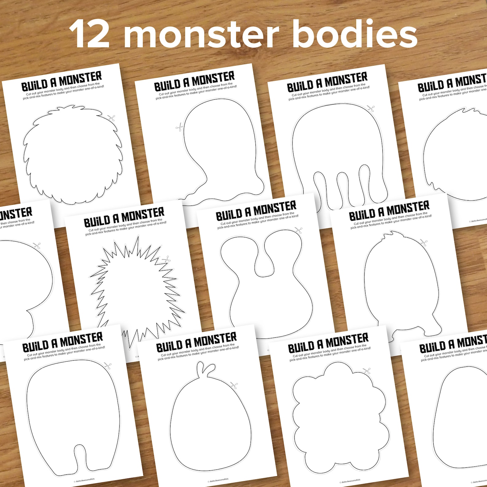 Make a Monster Mega Pack, Alien Pick & Mix Craft Printable, Halloween ...