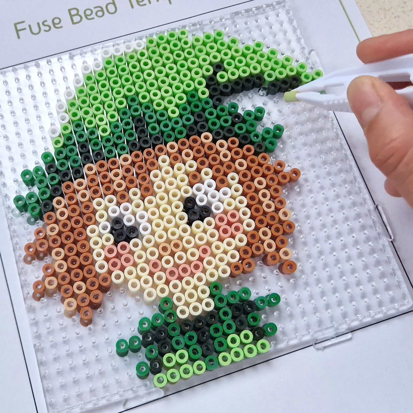 Christmas Elf Fuse Bead Template, Xmas Pixie Craft Pattern Art, Hama ...