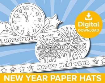 2025 New Year's Eve Paper Hats, Happy New Year Party Hat Crown, Holiday ...