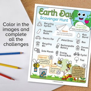 Eco Friendly Scavenger Hunt, Climate Action Earth Day Treasure Hunt ...